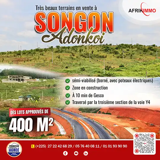 Terrain en vente à Songon Adonkoi